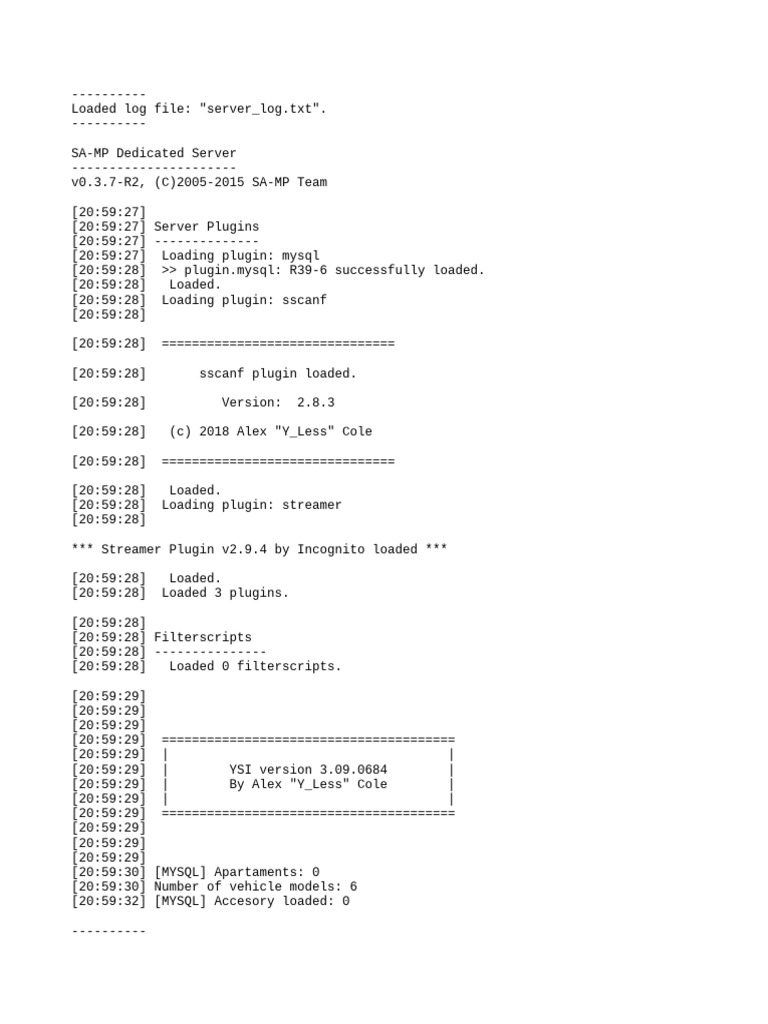 Server Log | PDF | My Sql | Data Management Software
