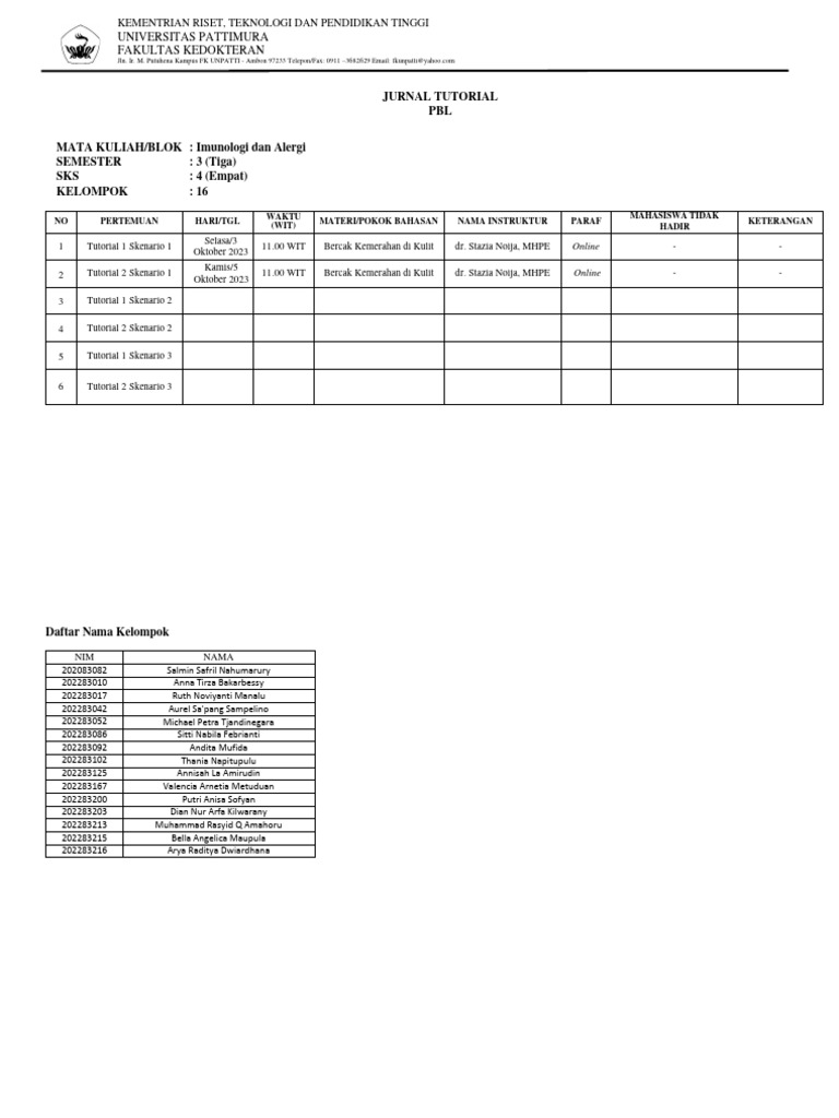 (Jurnal) PBL Blok Imun 2023 | PDF