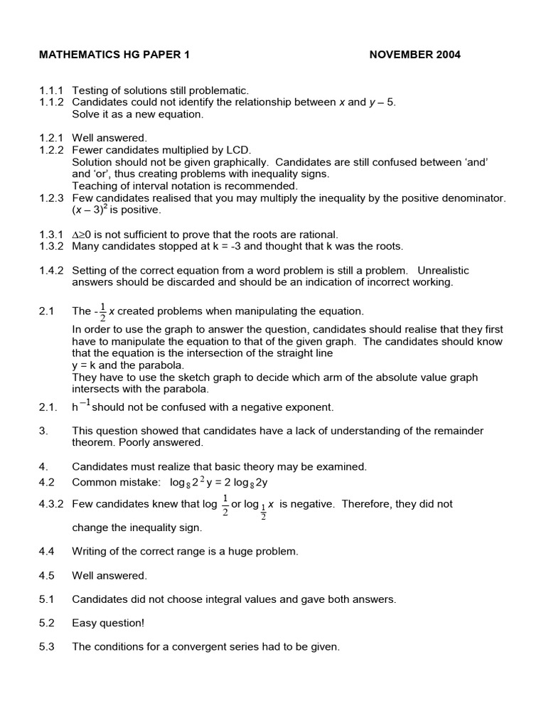 Maths HG Paper1 Eng | PDF | Equations | Mathematics