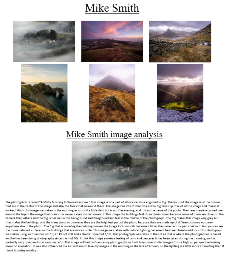 Mike Smith Artist Research | PDF