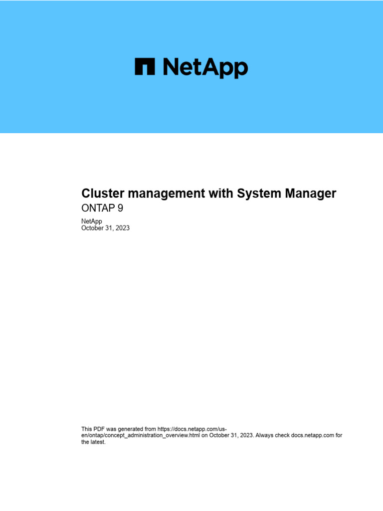 Cluster Management With System Manager | PDF | Computing | Computer Engineering