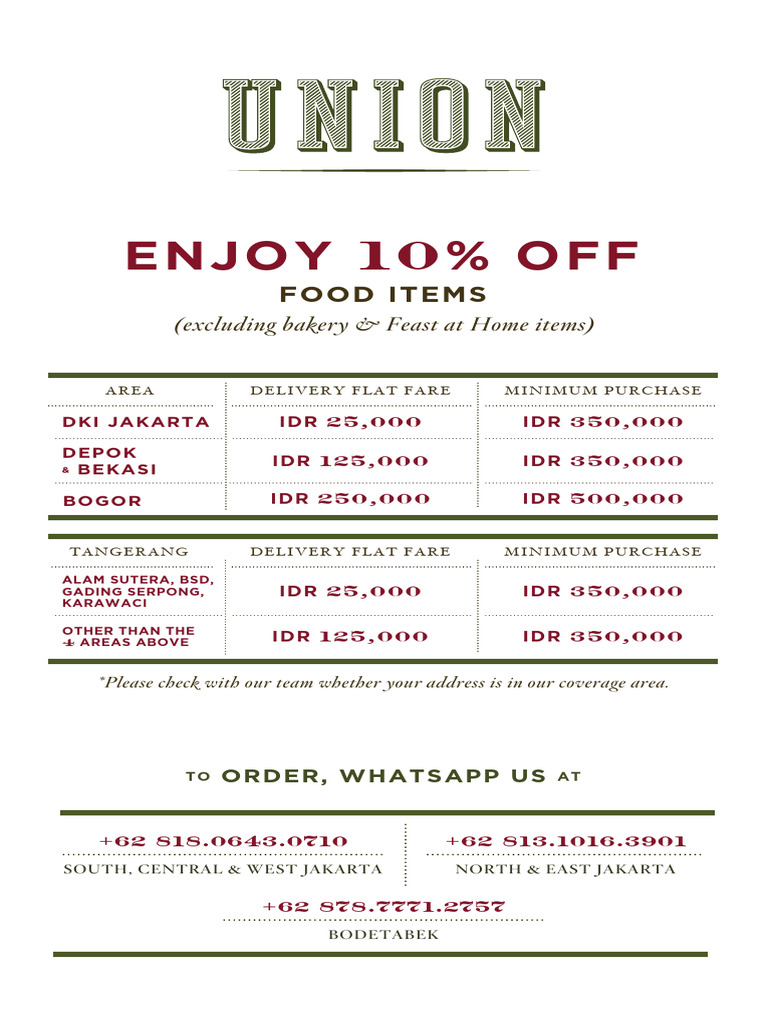 Uniondeliverymenu | PDF | Sauce | Indonesian Cuisine