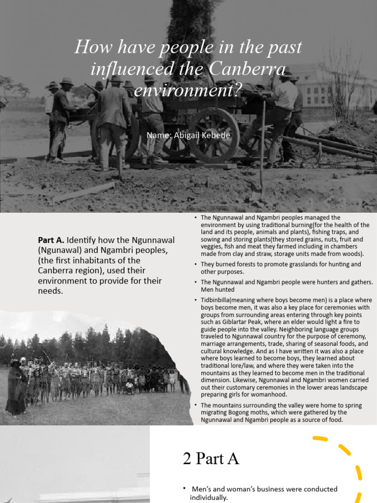 Indigenous Influence on Canberra's Environment | PDF | Agriculture ...