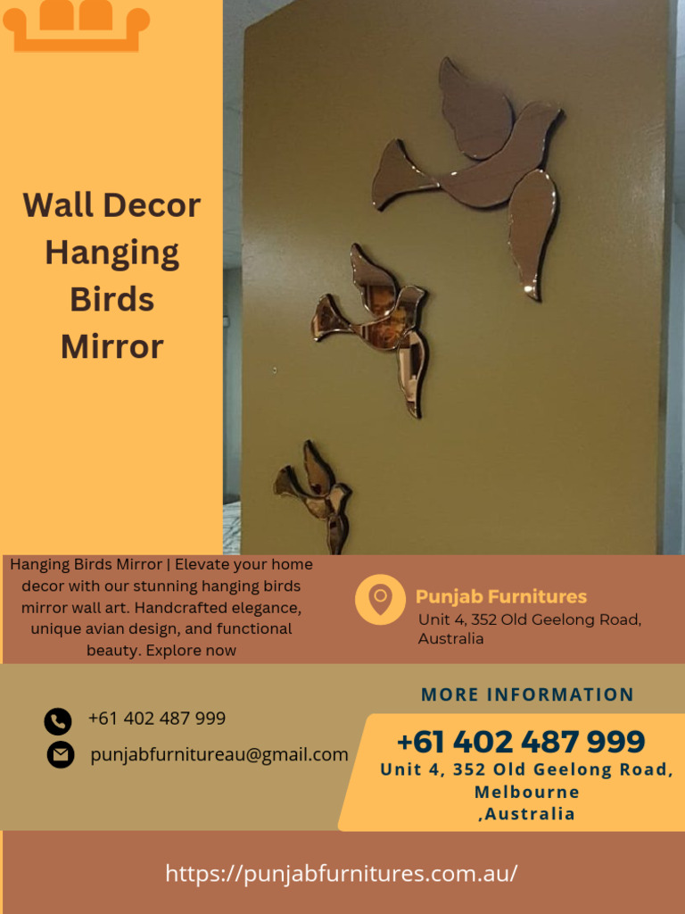 Wall Decor Hanging Birds Mirror | PDF | Decorative Arts