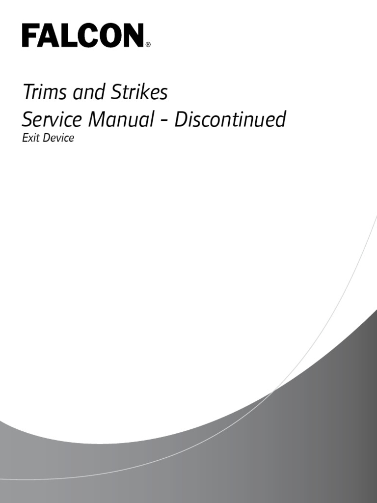 Falcon Trims and Strikes Service Manual 108228 | PDF | Tools | Machines