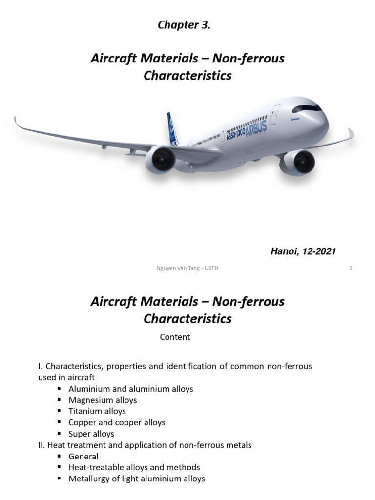 Chapter 3-Aircraft Materials - Non-Ferrous Characteristics | PDF ...