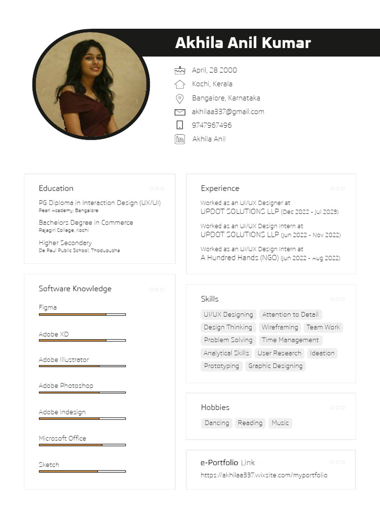 Akhila Anil - Resume | PDF