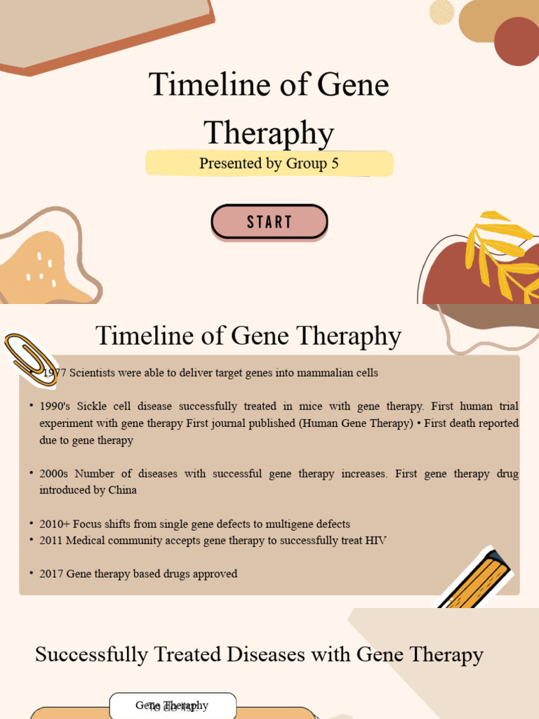 Gene Therapy Timeline and Insights | PDF | Science & Mathematics