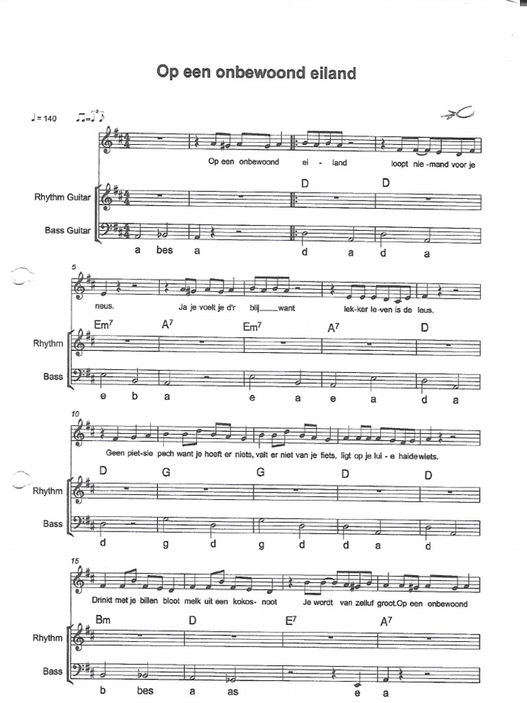 Op Een Onbewoond Eiland | PDF