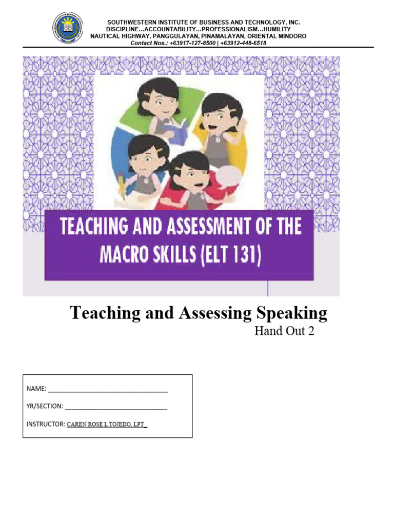 Macro Handout 2 | PDF | Educational Assessment | Validity (Statistics)
