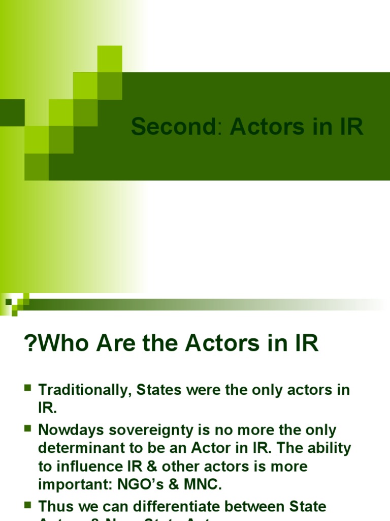 Second Actors | PDF | Multinational Corporation | Non Governmental ...