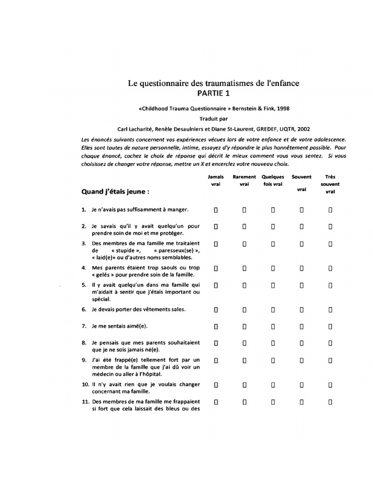 CTQ Version Francaise | PDF
