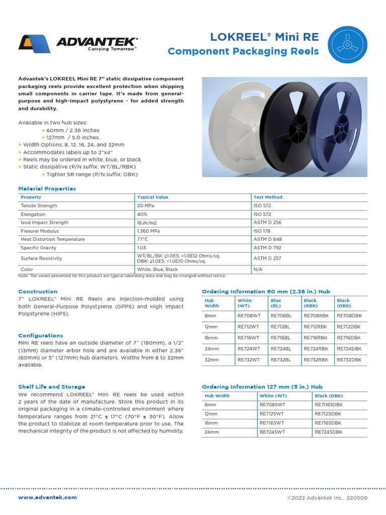 Lokreel Mini RE Series Packaging Reels | PDF | Building Technology ...