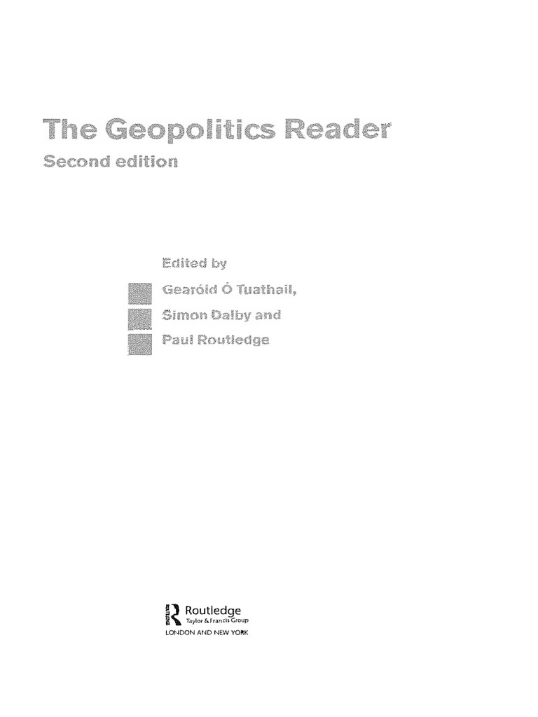 Geopolitics Reader: 2nd Edition | PDF | Social Science