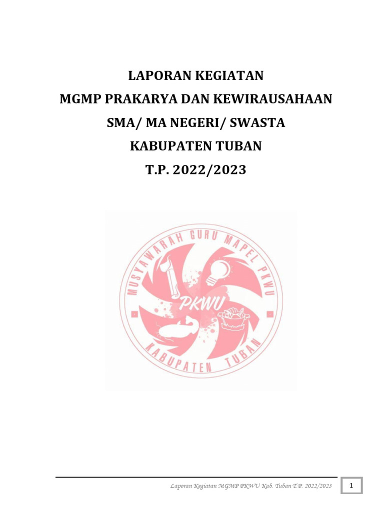 Laporan Kegiatan MGMP 2022-2023 | PDF