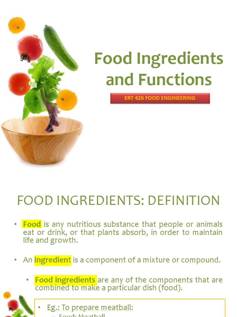 Food Ingredients and Functions | Sugar Substitute | Flavor