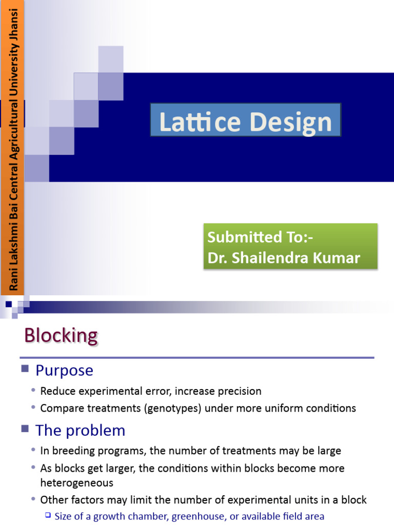 Veeresh S B Lattice | PDF | Analysis Of Variance | Mathematics
