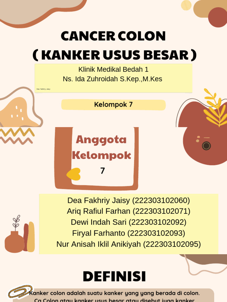Cancer Colon (Kanker Usus Besar) | PDF