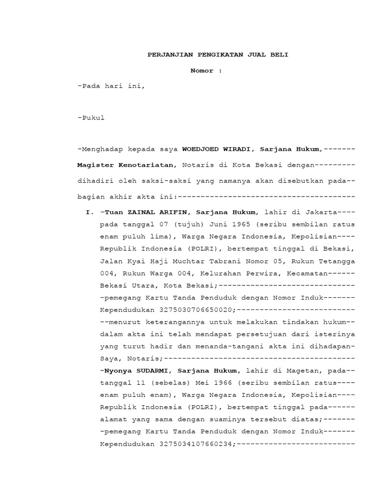 Draf PPJB Eva Herlina C-1 | PDF