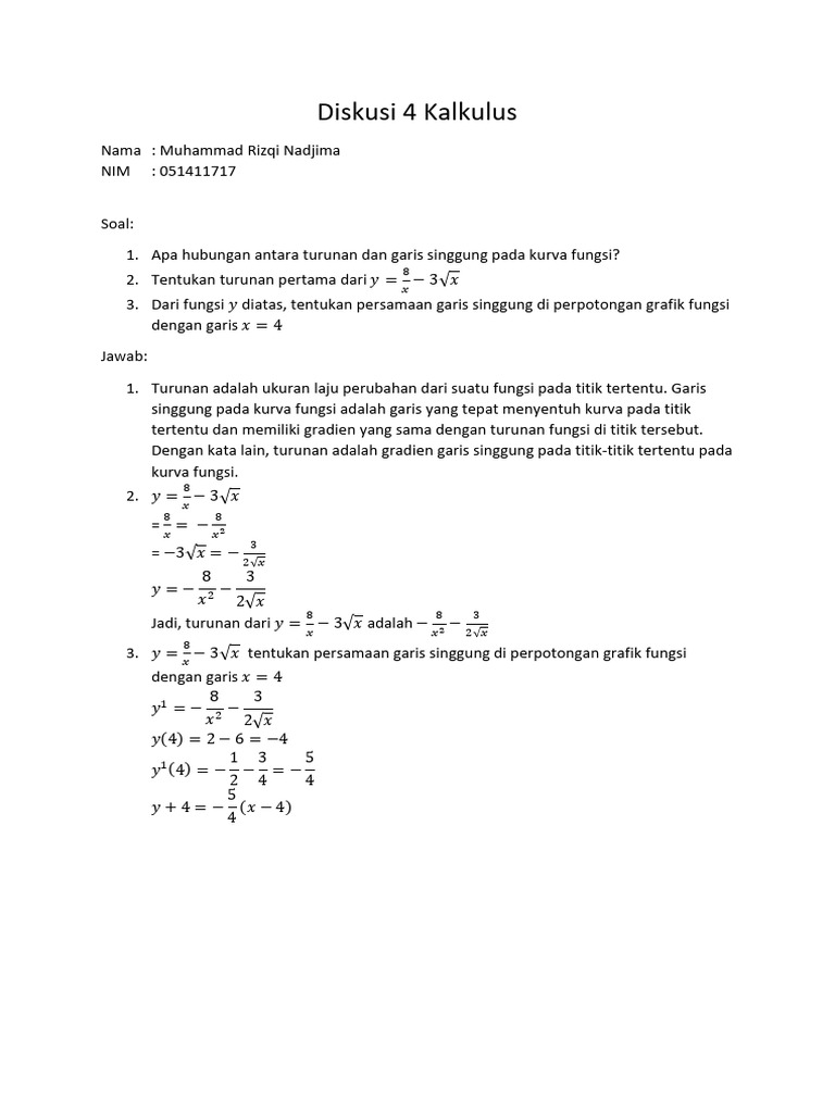 Diskusi 4 Kalkulus | PDF | Komputer