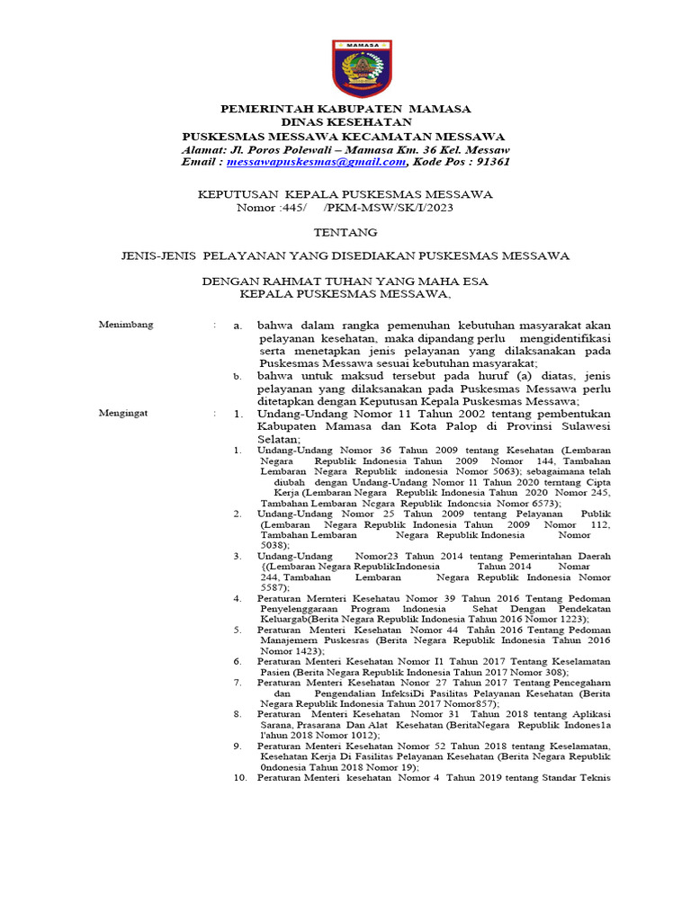 1.4.1.a SK Program MFK Tahun 2023 | PDF