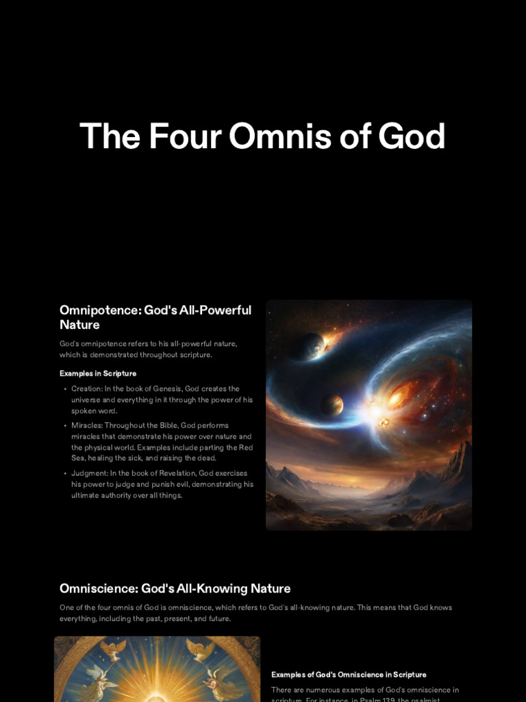 Understanding the Four Omnis of God | PDF | God | Gospel Of John