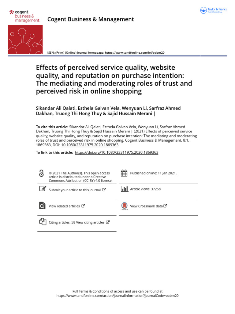 2021 Article | Download Free PDF | Online Shopping | Reputation