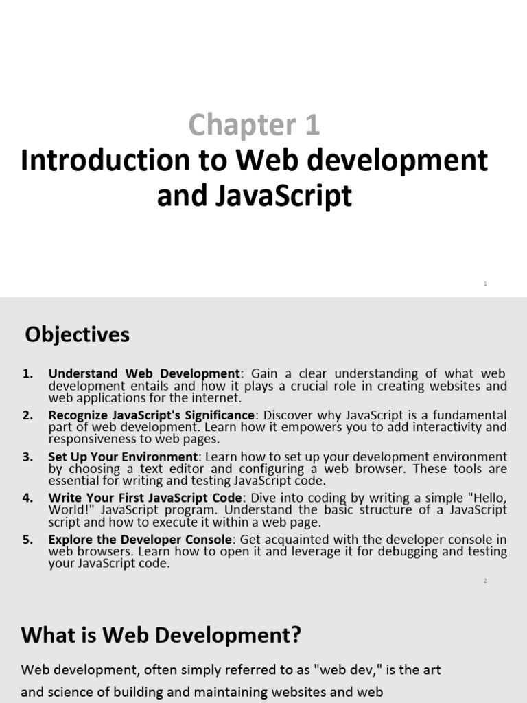 Chapter 1 Introduction JS | PDF | World Wide Web | Internet & Web