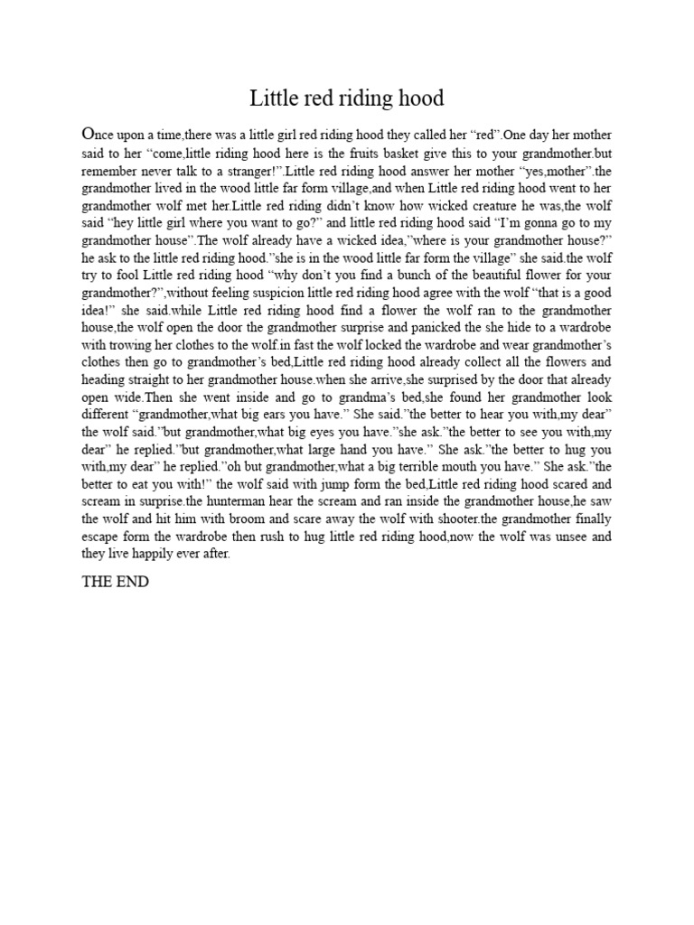 Little Red Riding Hood | PDF