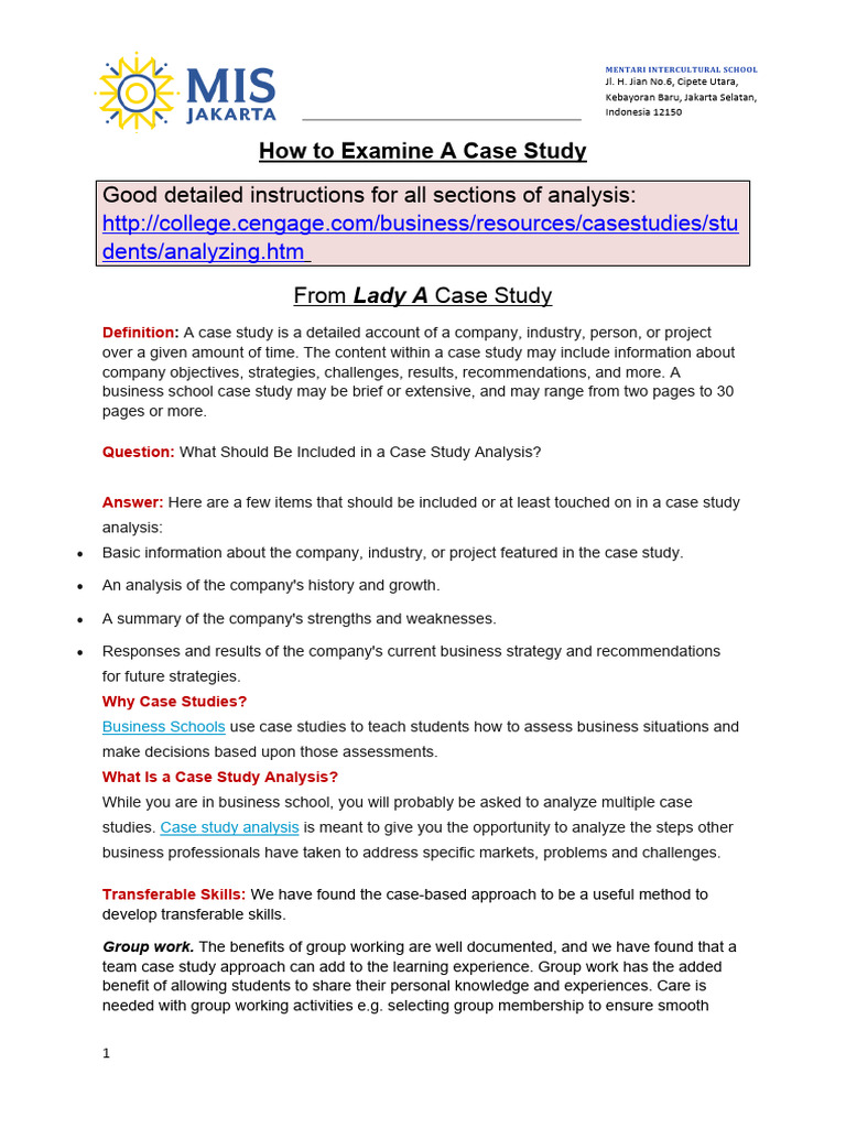 How To Examine A Case Study - Strategies | PDF | Strategic Management ...
