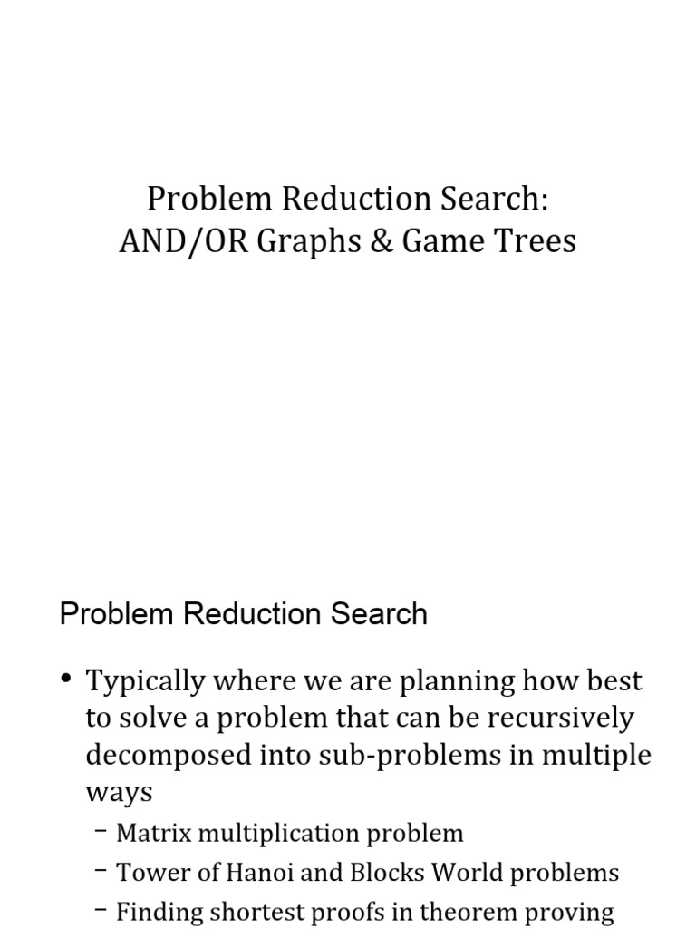 Problem Reduction Search | PDF | Mathematical Analysis | Algorithms And Data Structures