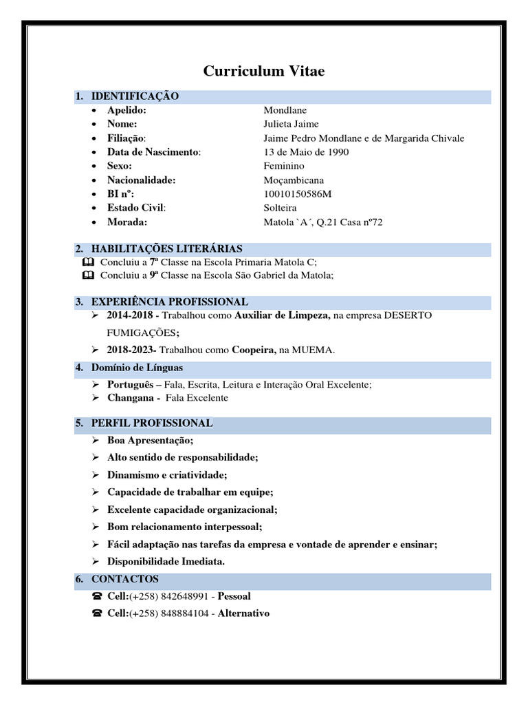 Curriculum Vitae de Julieta Jaime | PDF | Bem-estar | Estilo de vida