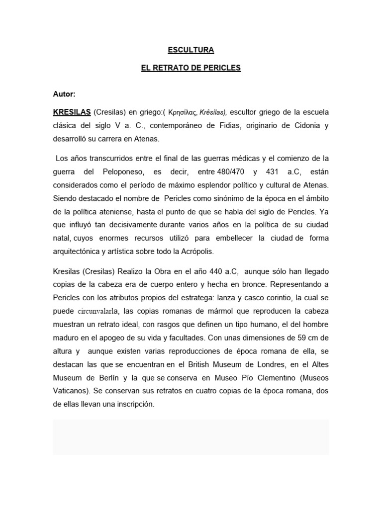 Pericles | PDF | Retrato | Escultura