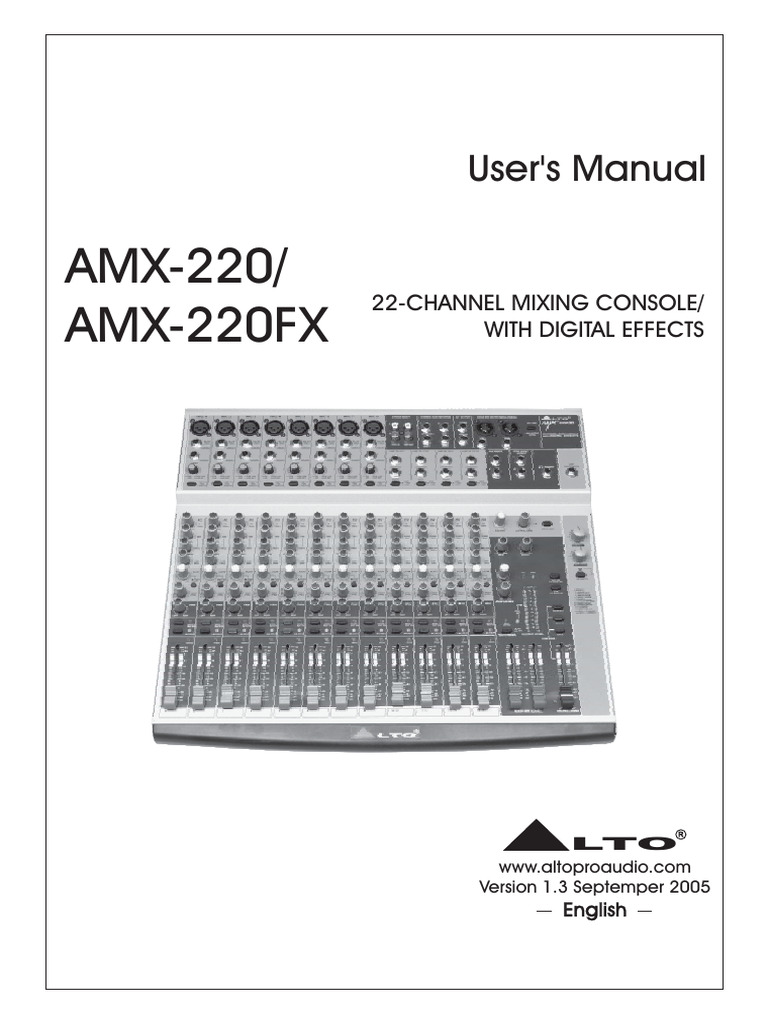 Amx - 220 | PDF | Microphone | Fuse (Electrical)