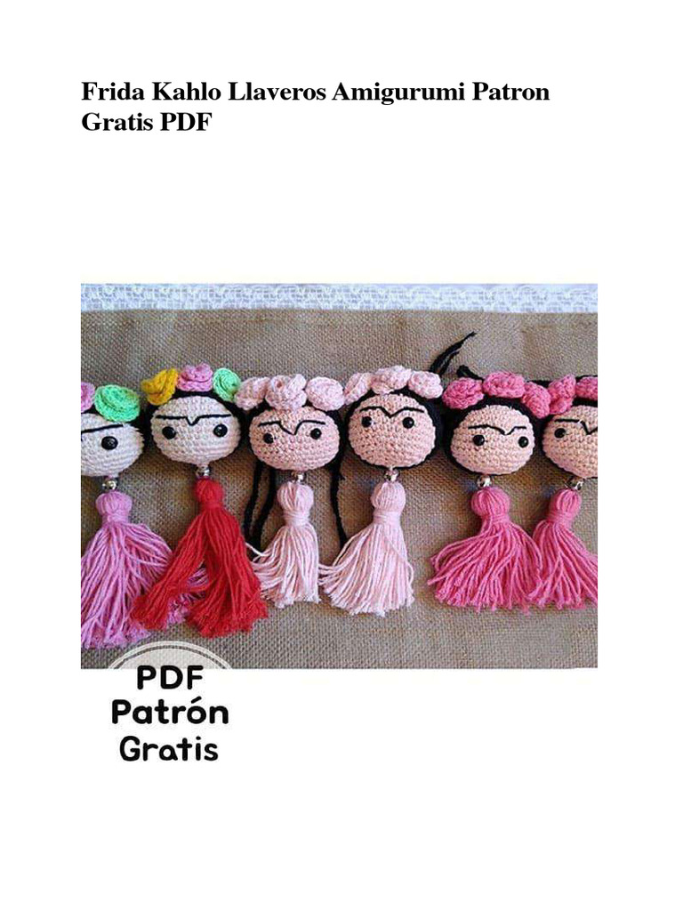 Frida Kahlo Llaveros Amigurumi Patron Gratis PDF | PDF