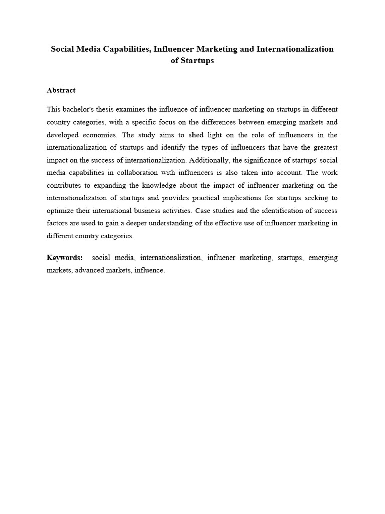 Social Media Capabilities, Influencer Marketing and ...