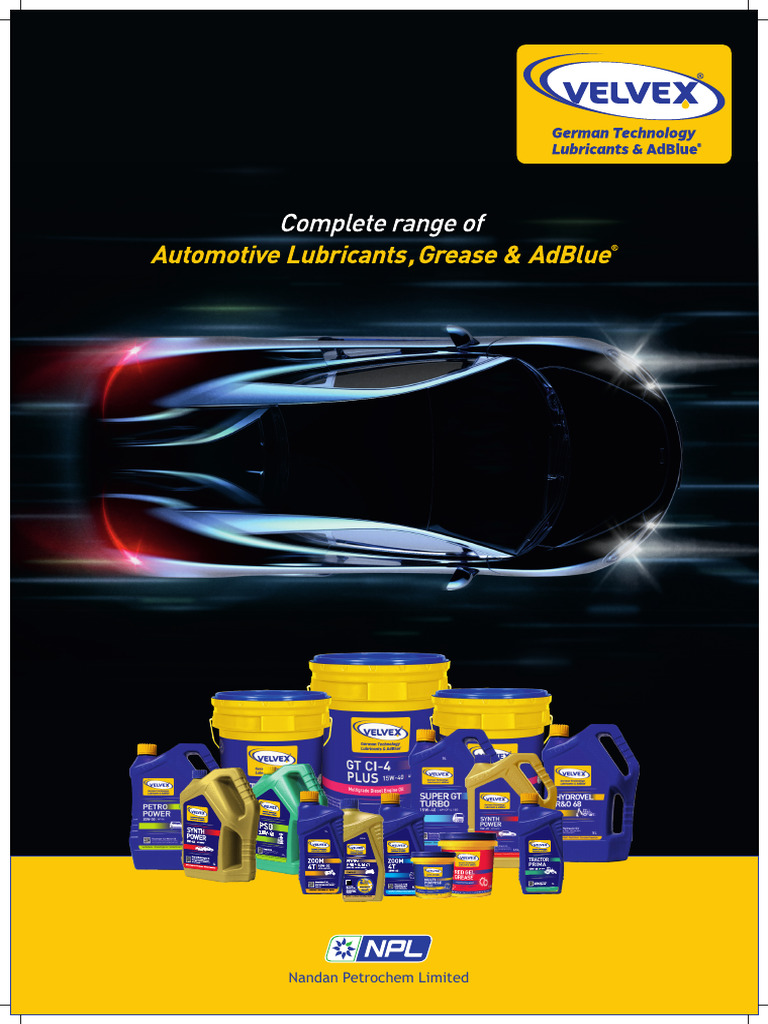 Velvex Product Brochure 11042022 | PDF | Motor Oil | Manual Transmission