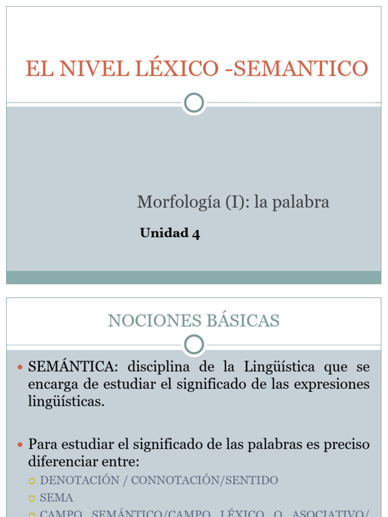 Lexico Semántica | PDF | Palabra | Léxico