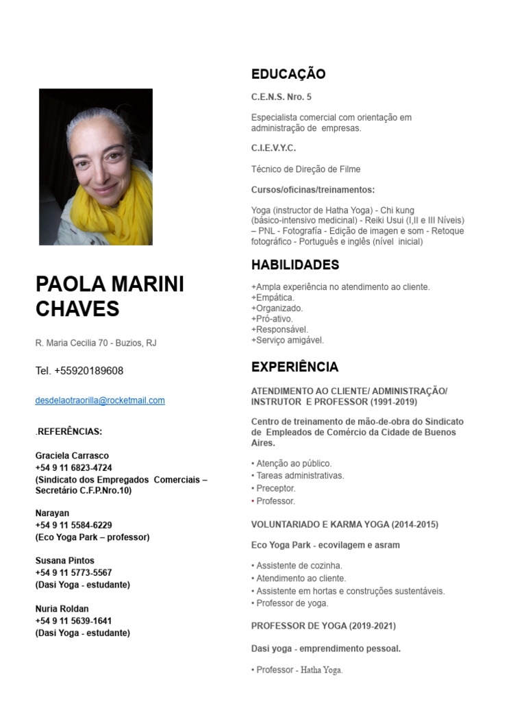 CV - Paola Marini-1 (Reeditado) | PDF