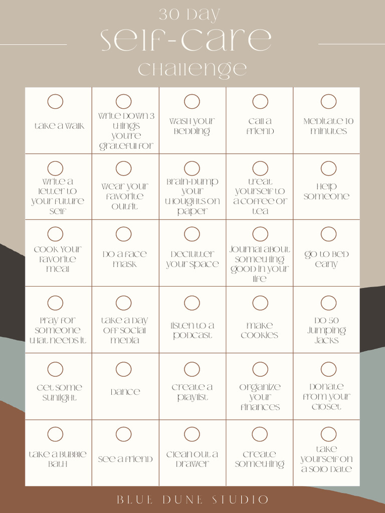 30 Day Self-Care Challenge | PDF