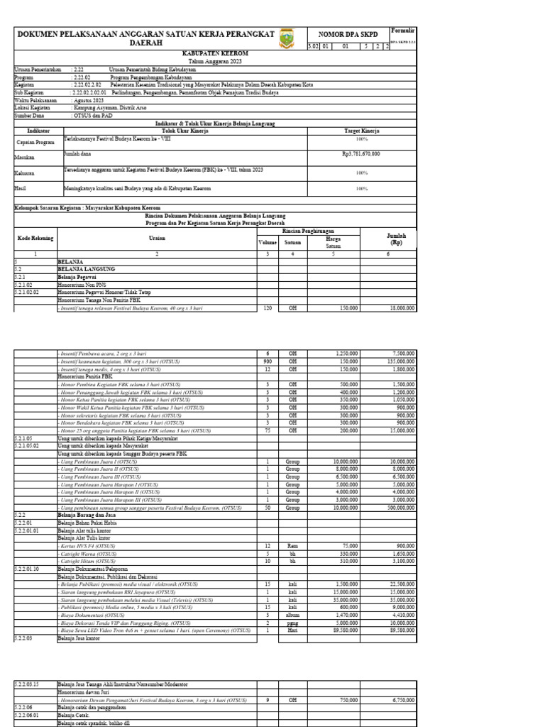 Rka FBK 2023 Ok | PDF