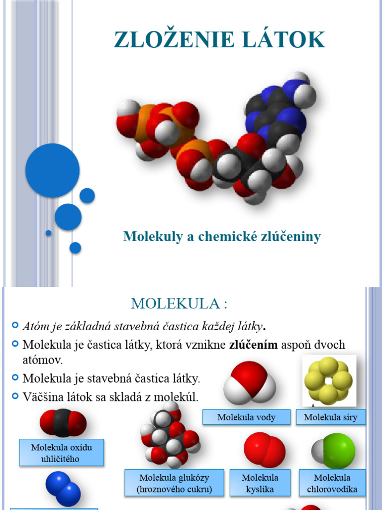 Molekuly A Chemické Zlúčeniny | PDF