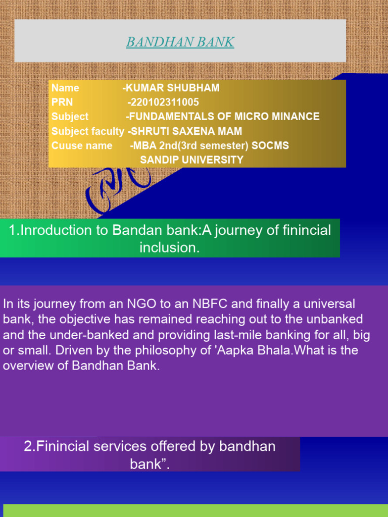Bandhan Bank | PDF | Microfinance | Banks