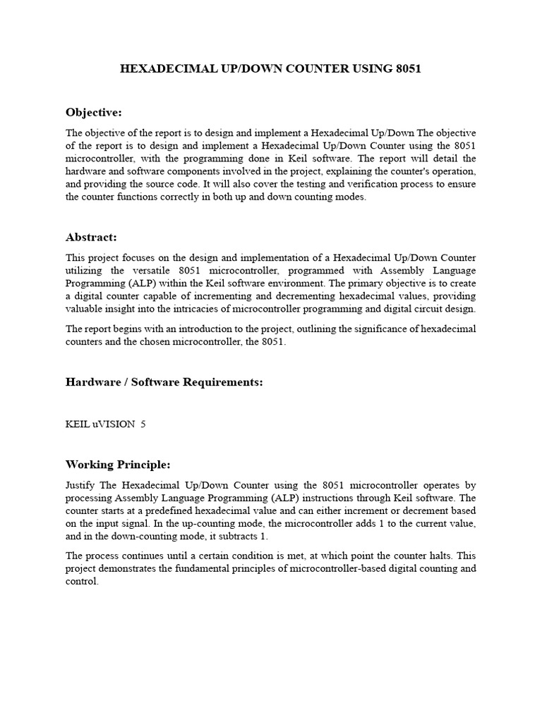 Micro Mini Project Report | PDF | Computer Programming | Microcontroller