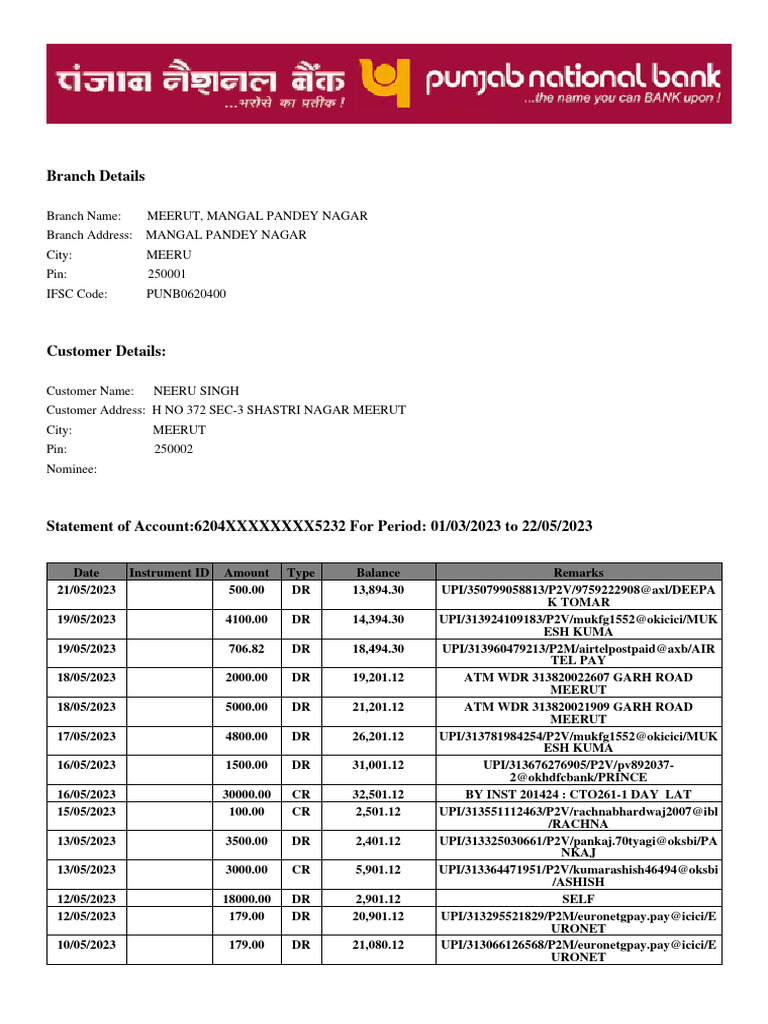 Salary Account Statement - Unlocked | PDF | Banks | Cheque