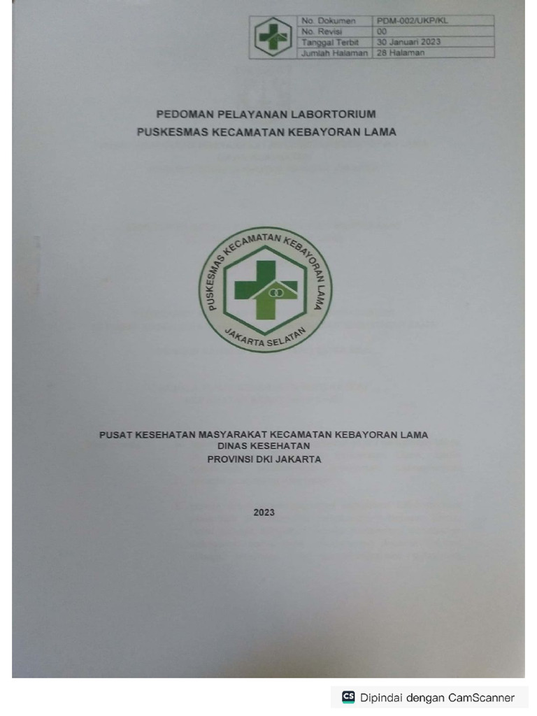 Pedoman Pelayanan Laboratorium 2023. | PDF