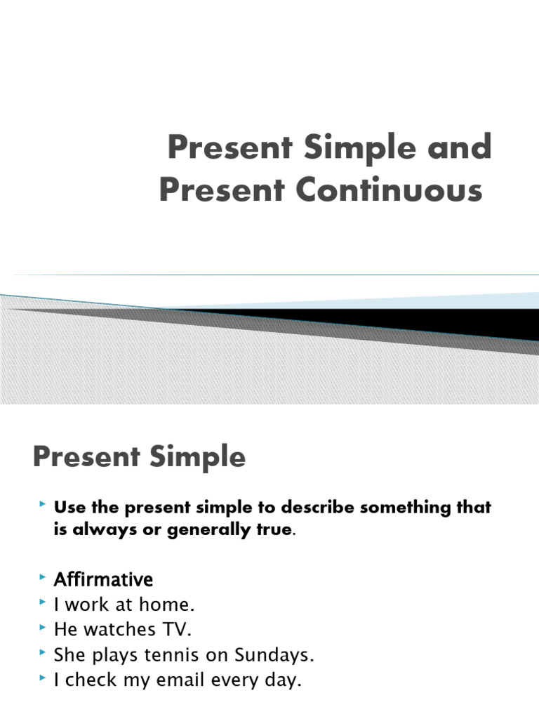 Present Simple vs. Present Continuous Guide | PDF