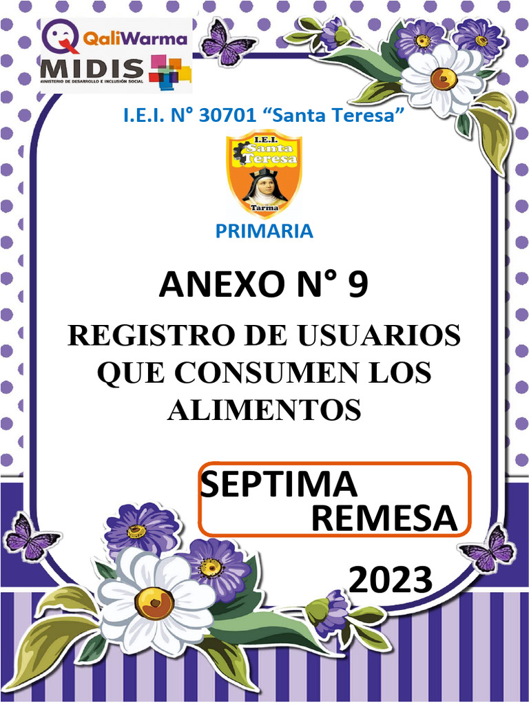 Caratula Qaliwarma Anexo 9 | PDF