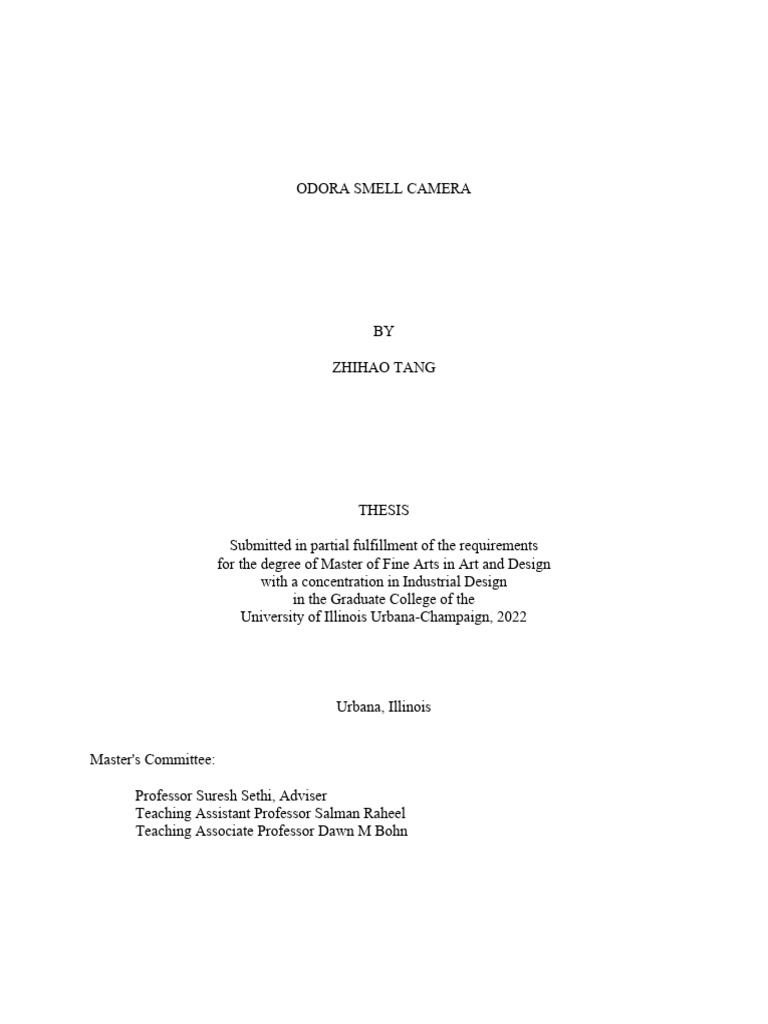 Tang Thesis 2022 | PDF | Odor | Senses Tang Thesis 2022 | PDF | Odor | Senses