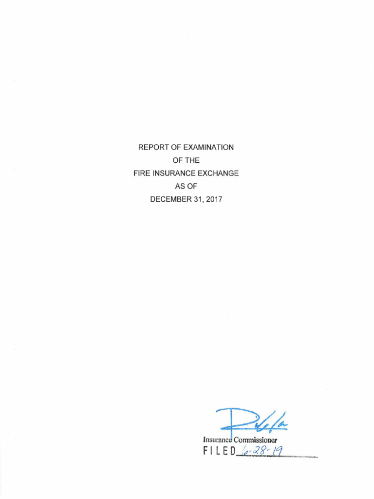 Fire Insurance Exchange Audit | PDF | Securities (Finance) | Insurance